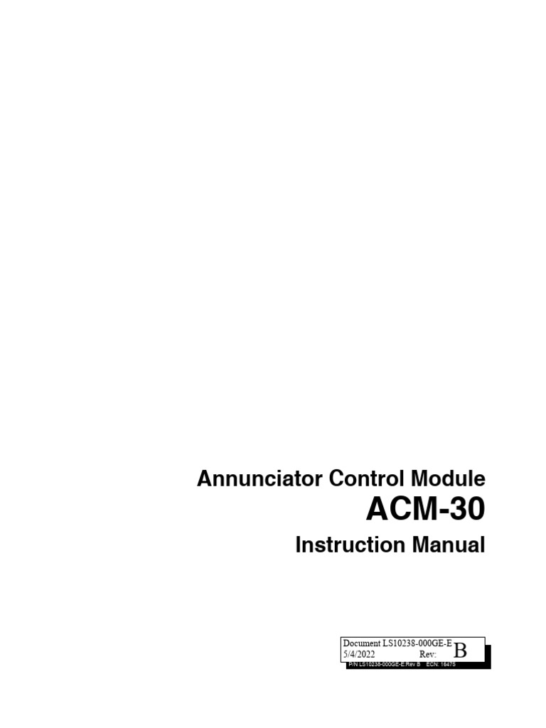 Notifier ACM-30 Installation Manual | PDF | Electrical Engineering ...