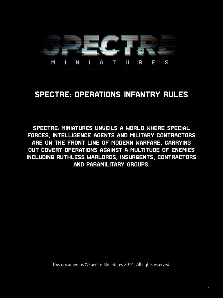 Spectre Operations | PDF | Rifle | Dice
