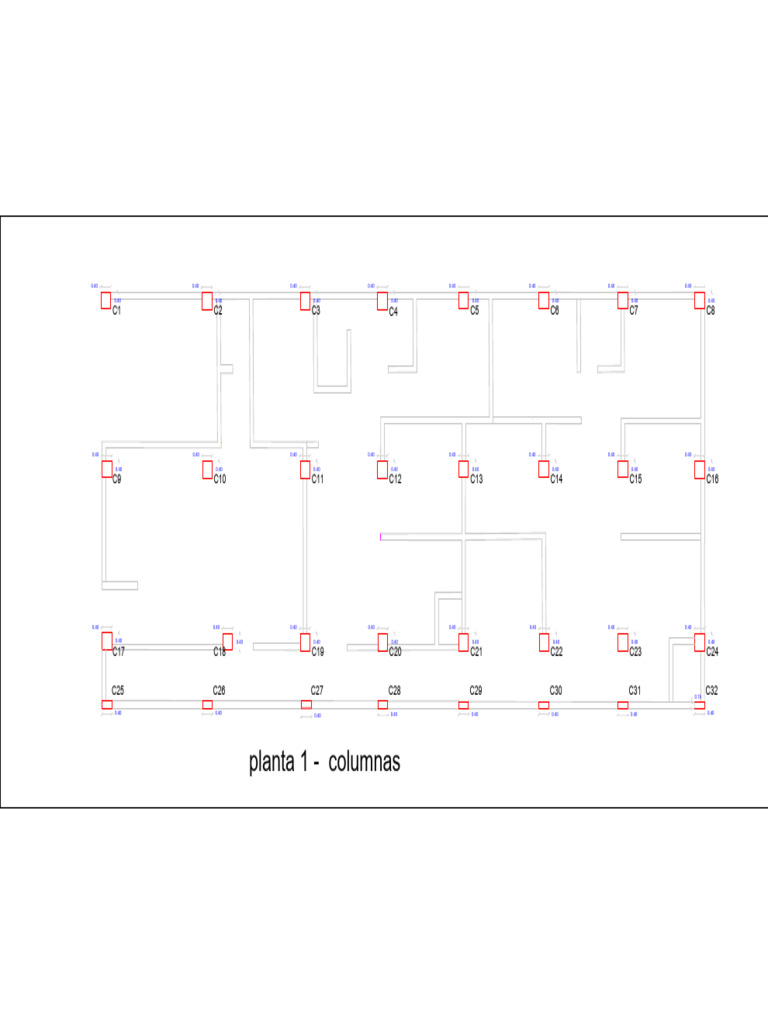 Columnas Planta 1 | PDF