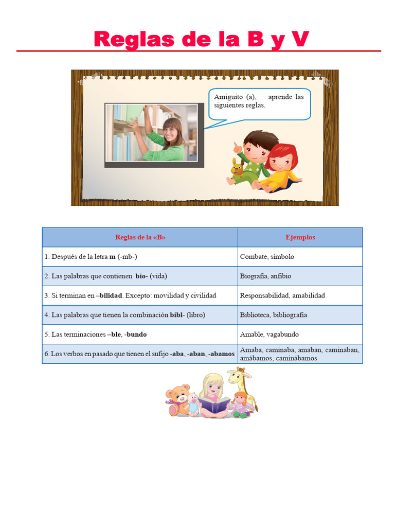 Reglas de La B y V | PDF | Tipología Lingüística | Lingüística