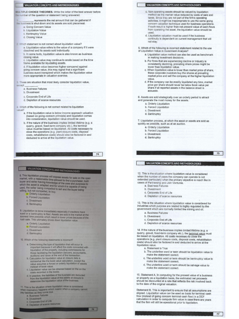 VALUATION MODULE (1)- print | PDF