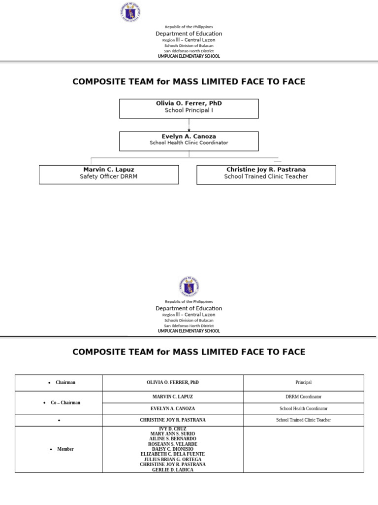Composite Team for Limited Face-to-Face | PDF