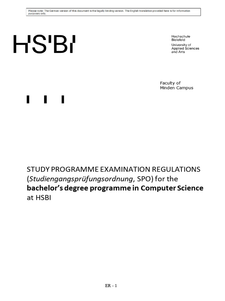 Syllabus_Bachelor_Computer Science_SPO and Module Catalogue Version 2023(1) | PDF | Thesis ...