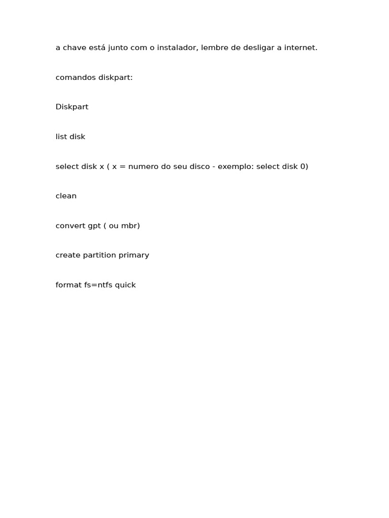 Comando Diskpart | PDF