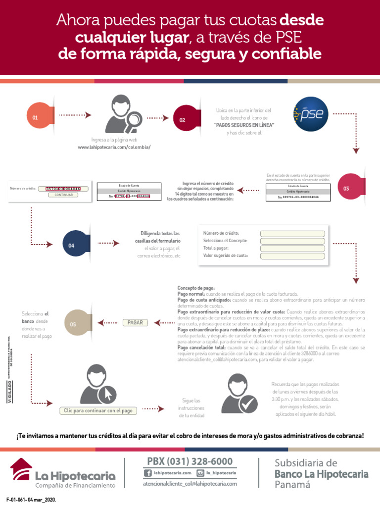 Instructivo PSE F 01 061 04 Mar - 2020 | PDF | Crédito | Finanzas y dinero