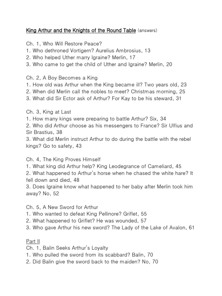 King Arthur Knights of The Round Table | PDF | Galahad | Lancelot