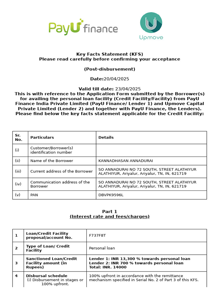 Signed Sanction Letter F737F8T | PDF | Line Of Credit | Loans