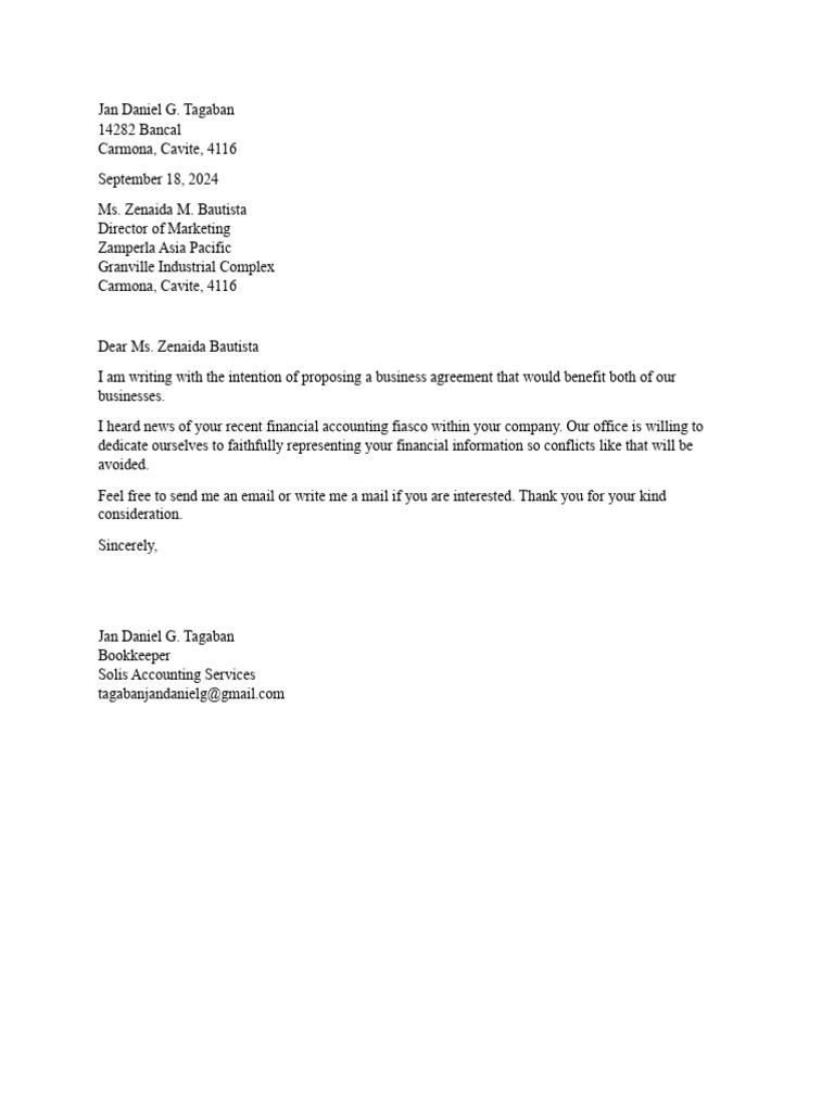Business Letter | PDF