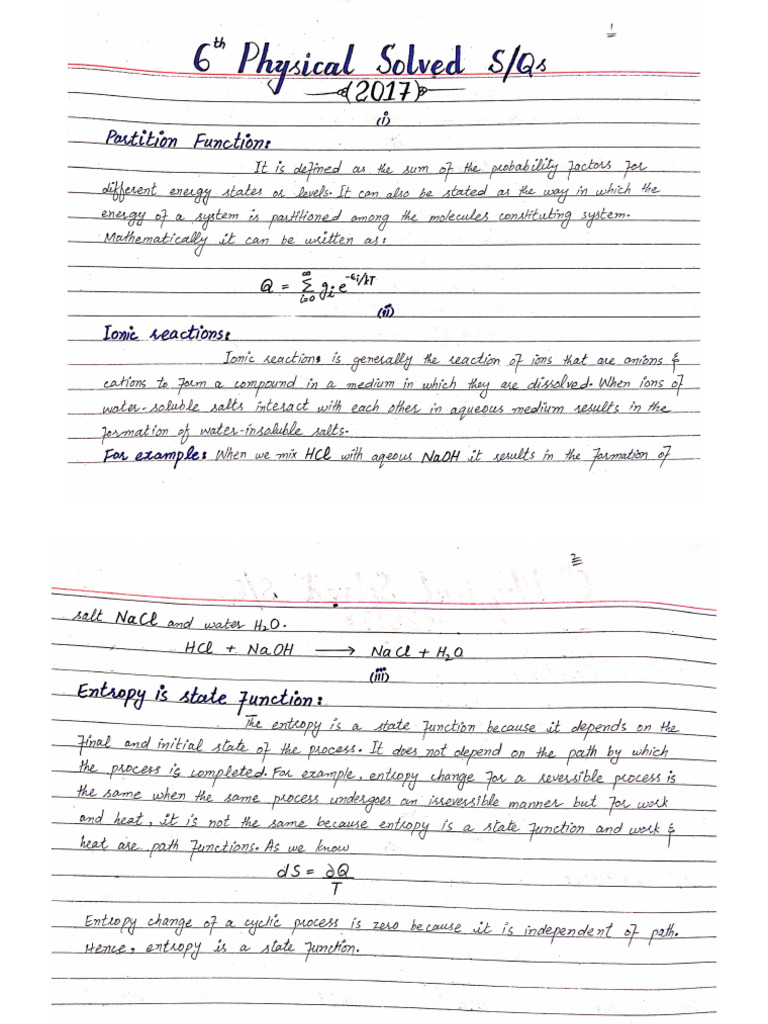6th Physical Solved Past Papers | PDF