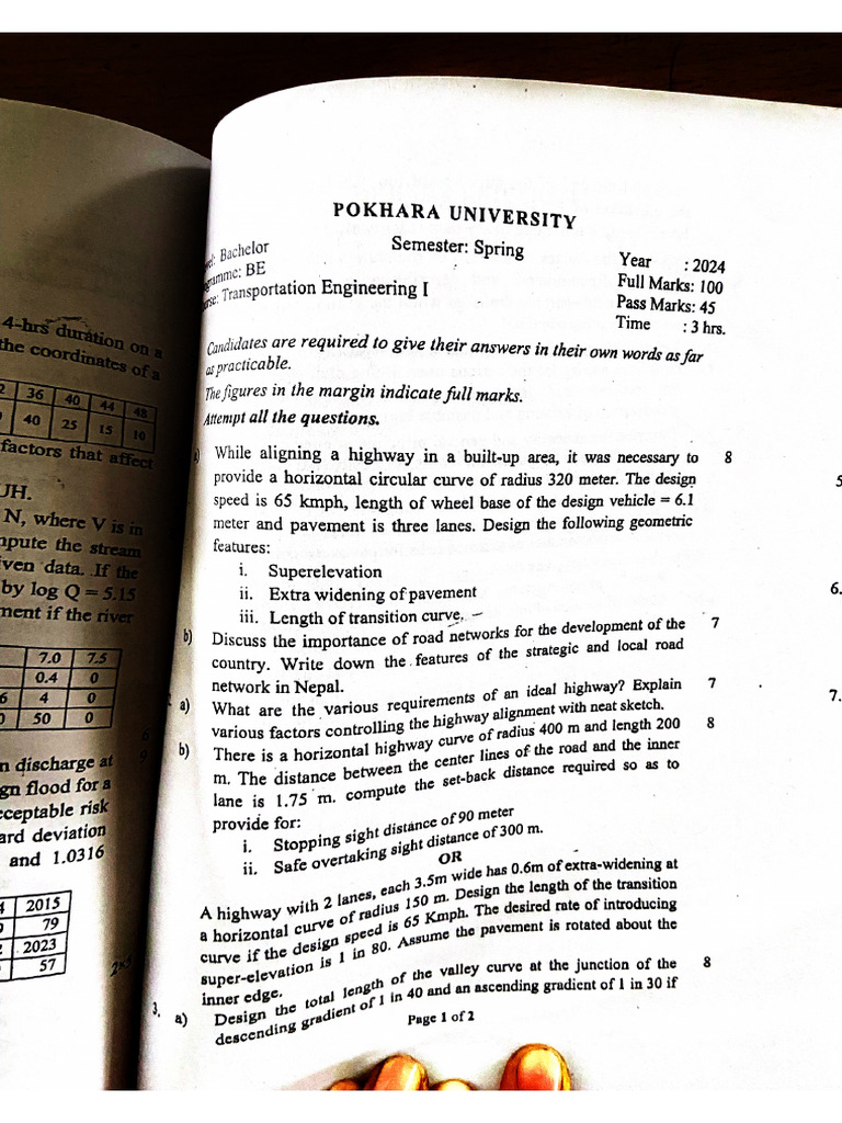 Transportation Question Bank | PDF