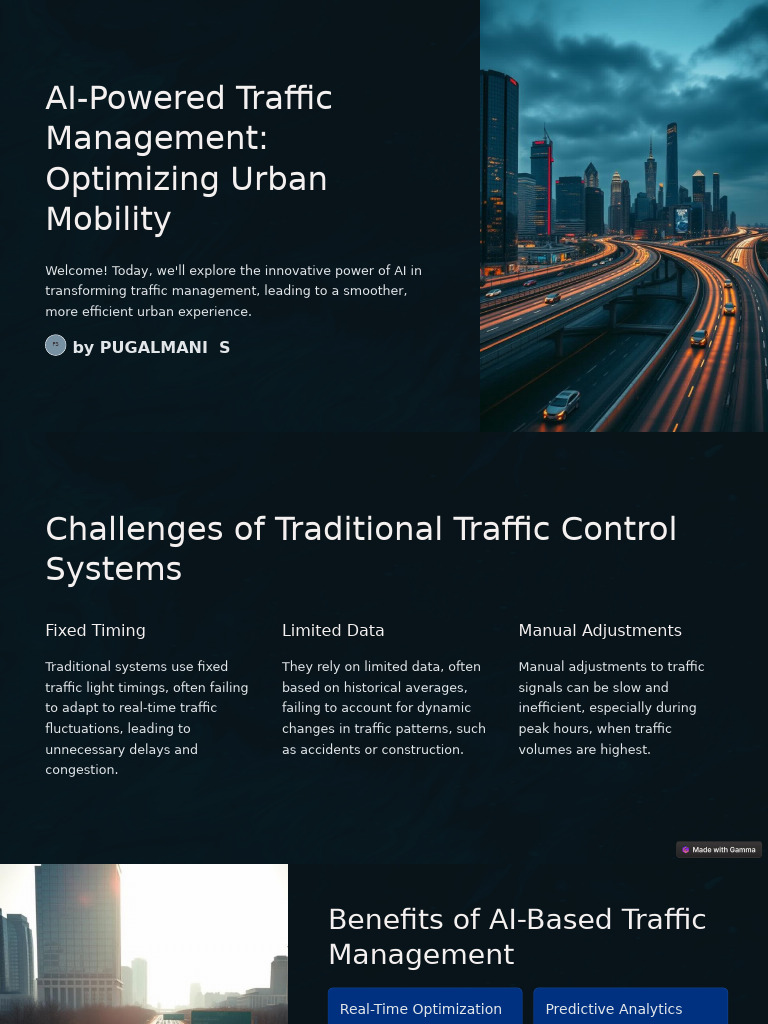 AI Powered Traffic Management Optimizing Urban Mobility | PDF | Traffic ...