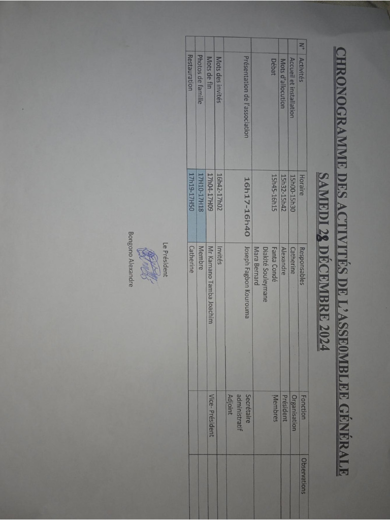 Chronogramme 1 | PDF