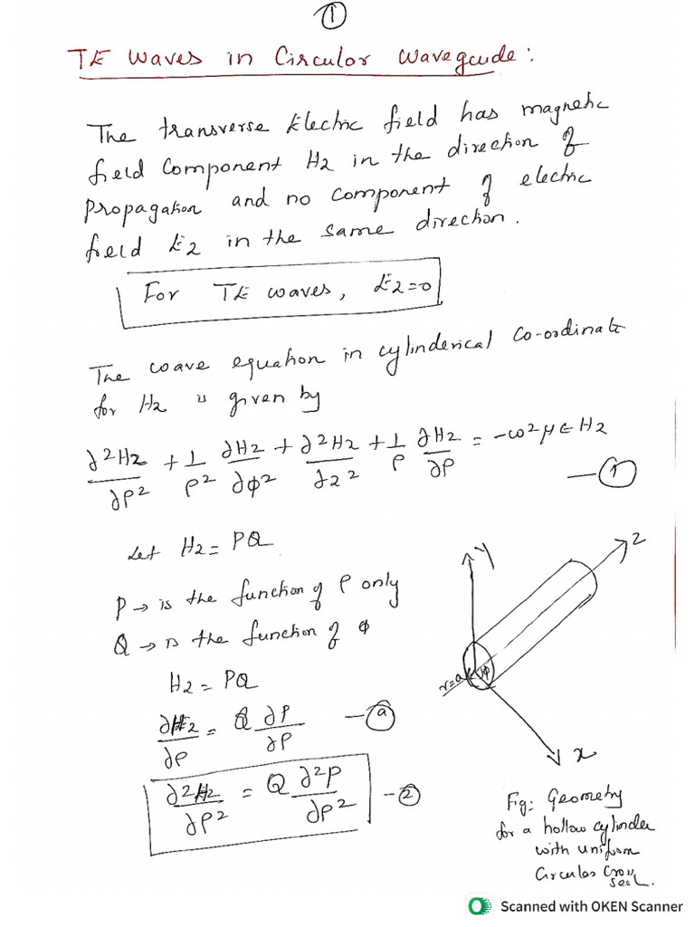 TE Waves Circular Waveguide New | PDF