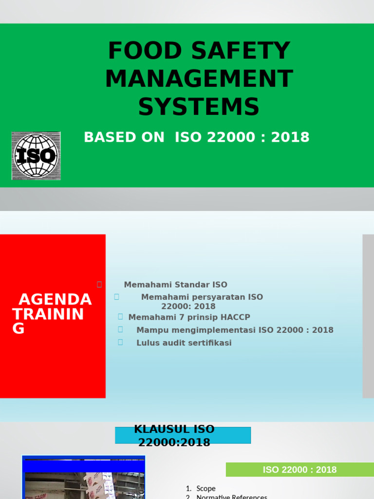 1.pemahaman ISO 22000 FSMS & HACCP - Overview1 | PDF