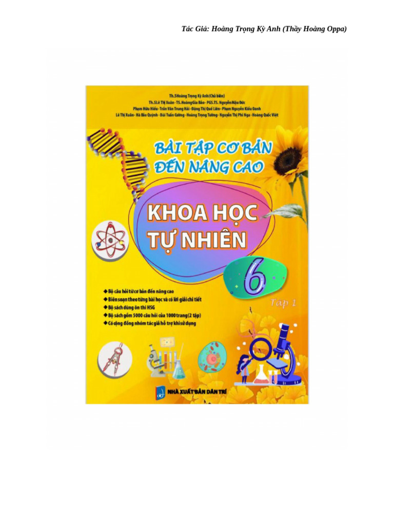 Bo Bai Tap Khoa Hoc Tu Nhien Tu Co Ban Den Nang Cao 6789 | PDF