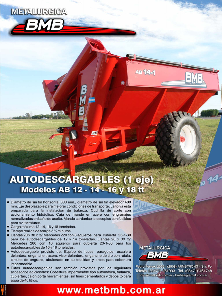 Tolva Autodescargable BMB AB 14 1 Folleto | PDF