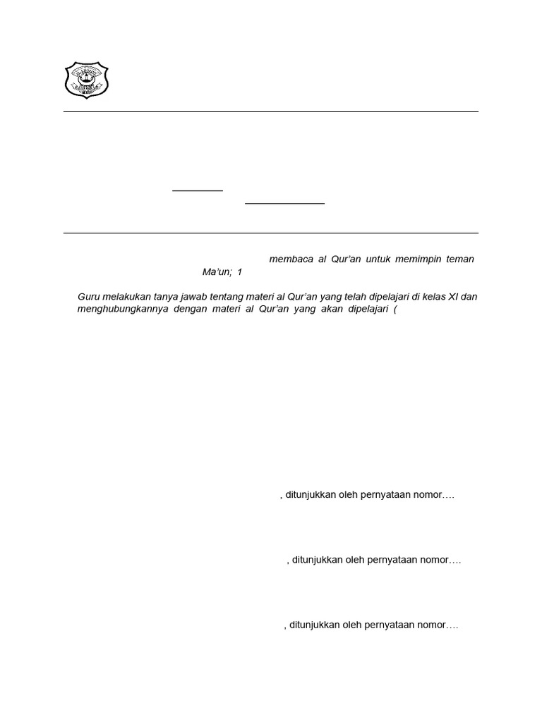 Micro Teaching - Lembar Soal UTS Genap - 6 PAI 2425 | PDF