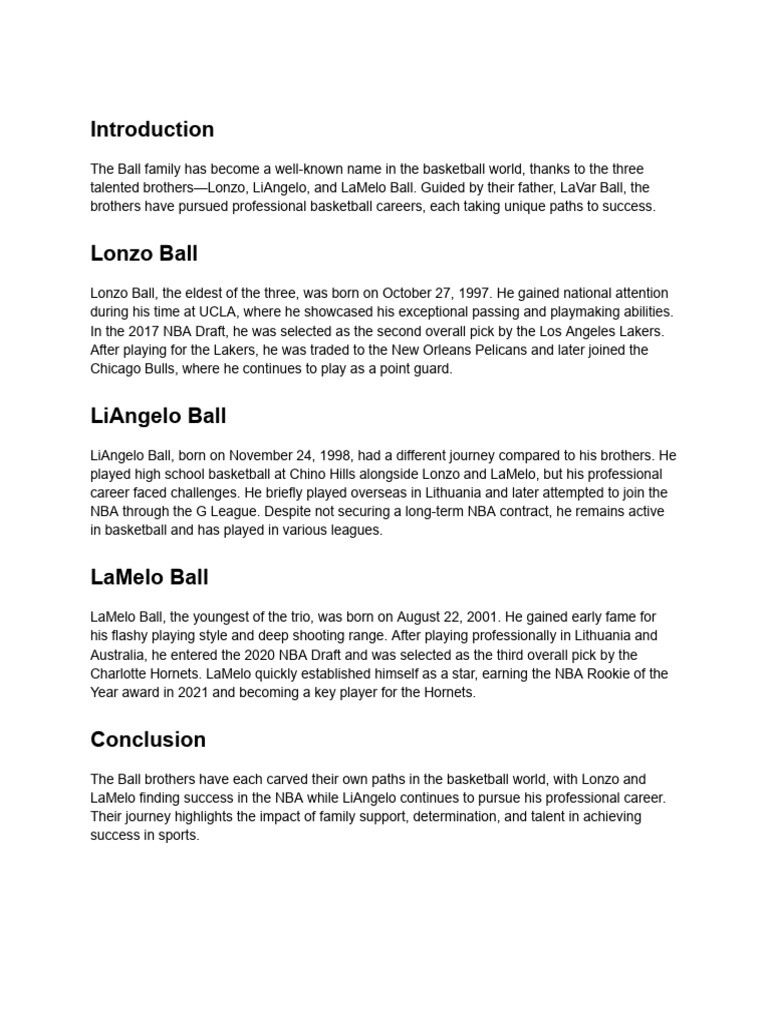 The Ball Family | PDF