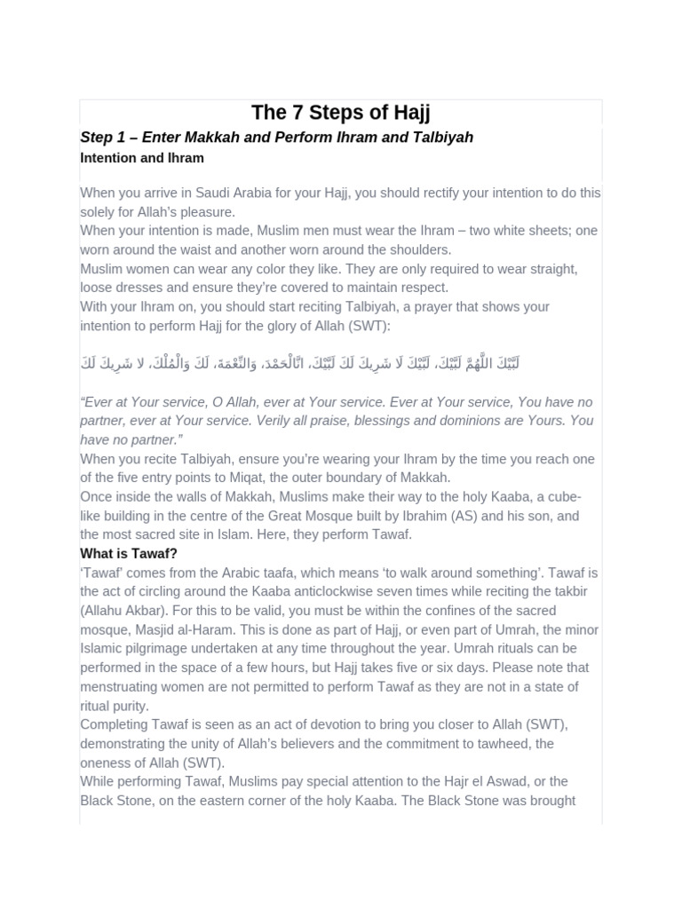 Hajj dox | PDF | Hajj | Abrahamic Religions
