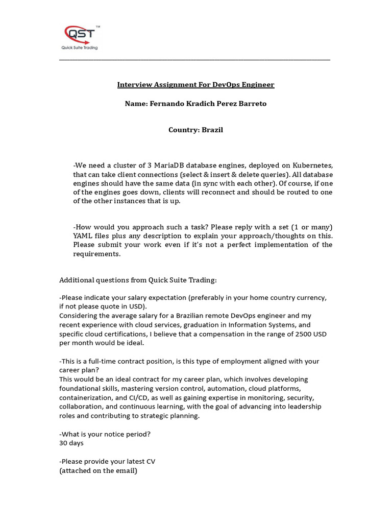 Assignment For DevOps Engineer | PDF | Load Balancing (Computing) | Computer Science