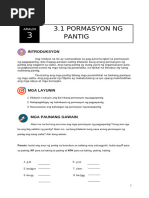 Pagsasanay Sa Pagbasa NG Pangunahing Pantig Worksheet | PDF