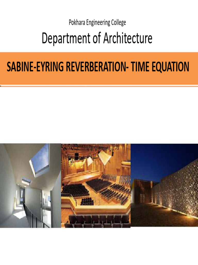4.-Sabine-Erying-Reverberation-Numerical | PDF | Acoustics | Classical ...