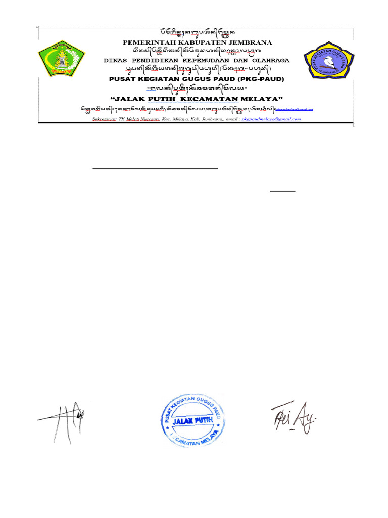 Surat Rapat PKG - April 2025 | PDF