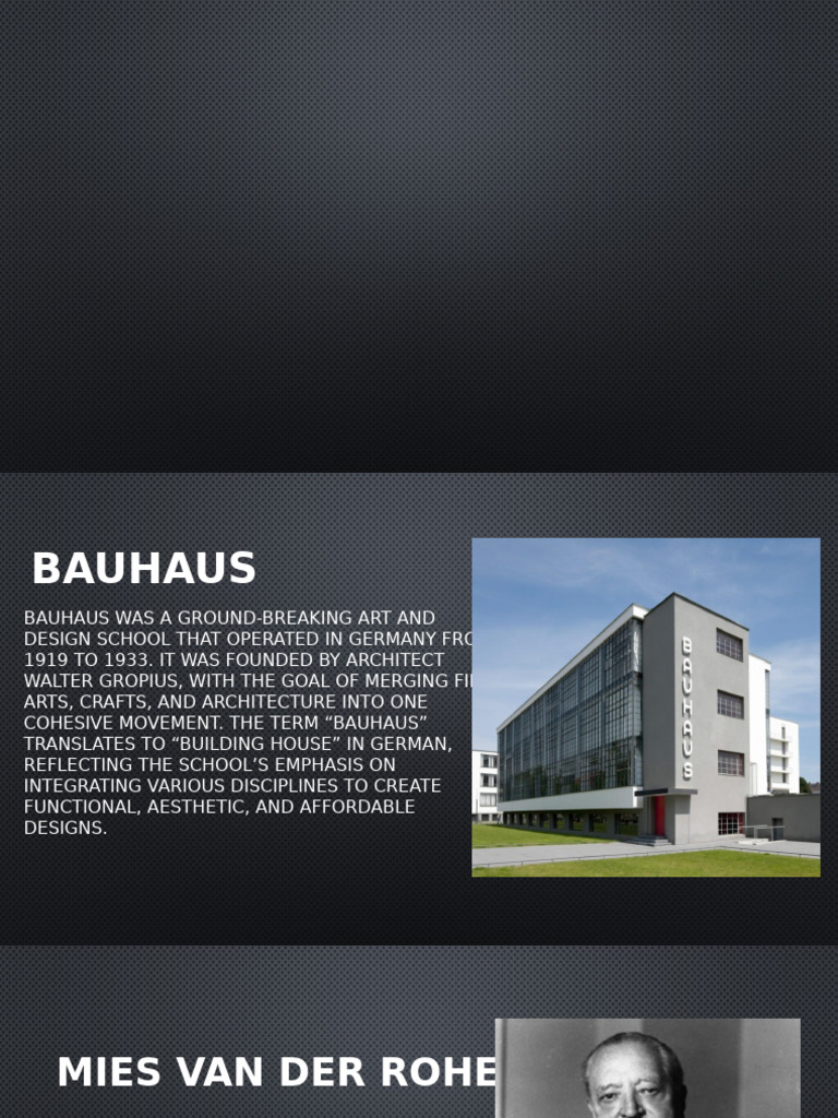 Presentation Bauhaus, Cubism and Futurism | PDF | Cubism | Modernity