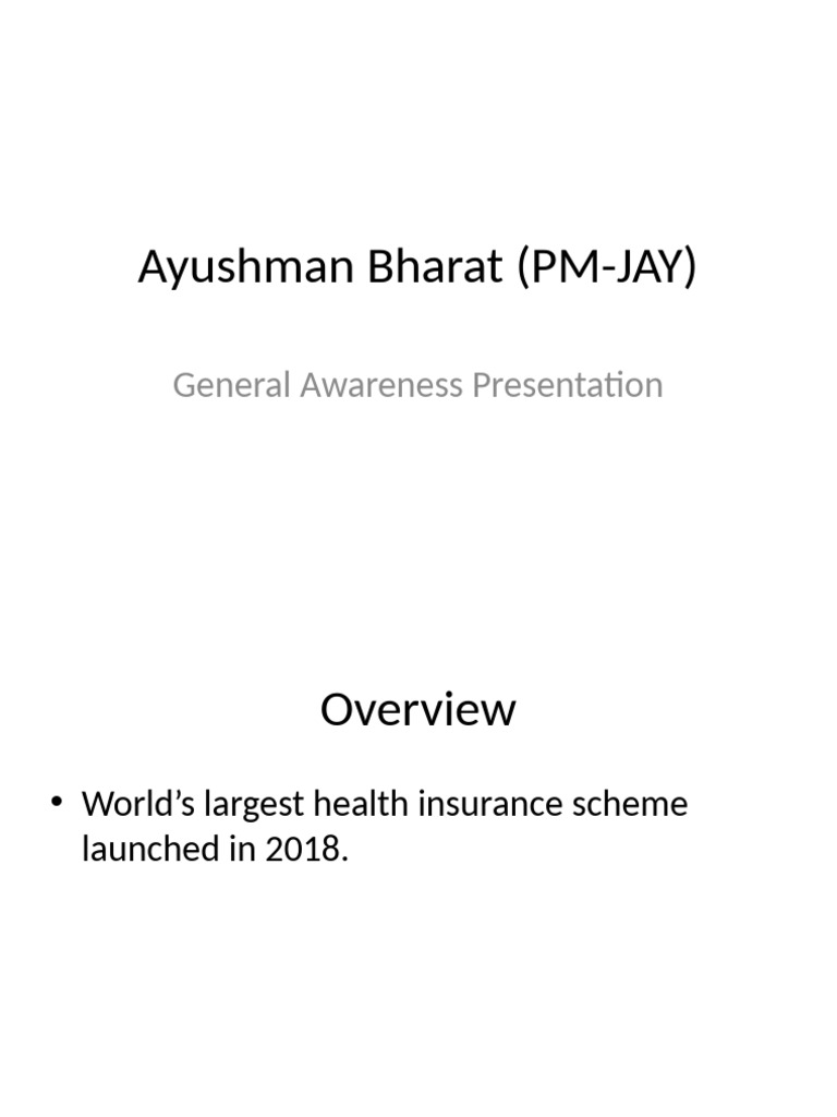 Ayushman Bharat PM-JAY | PDF