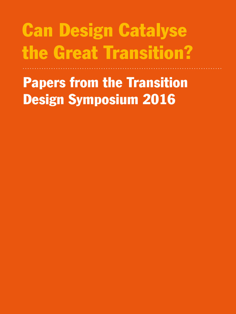 Can Design Cataylze The Great Transition | PDF | Sustainability ...