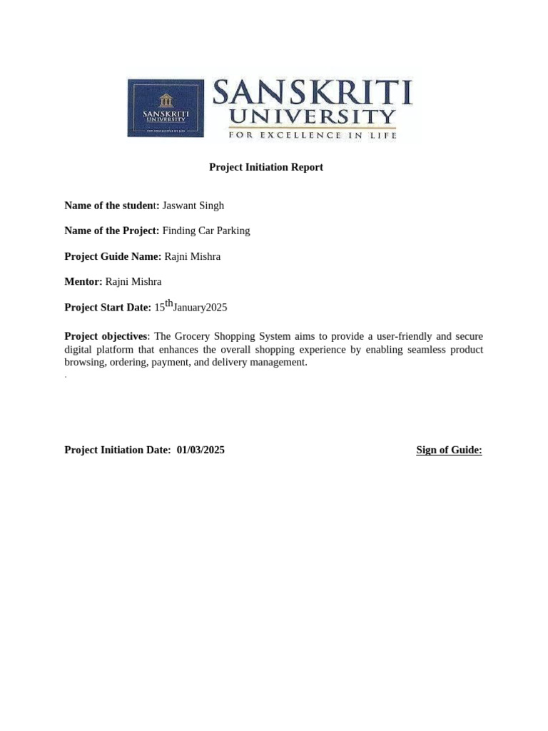 Project Initiation Report Jaswnt | PDF | Websites | Java Script
