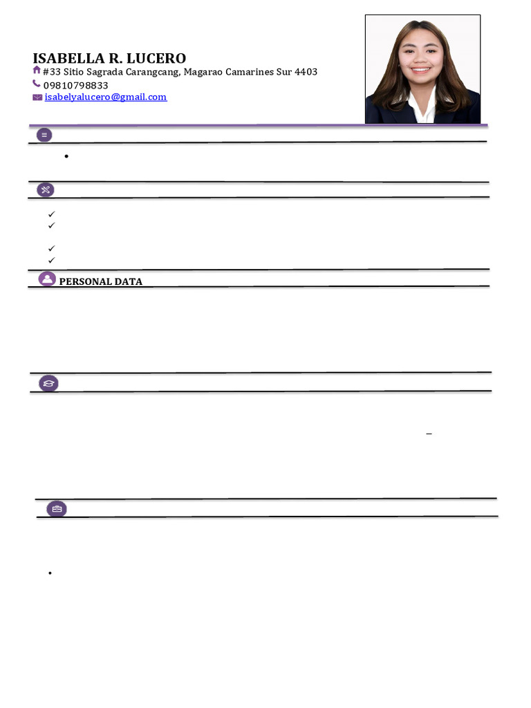 Resume of Isabella R. Lucero | PDF