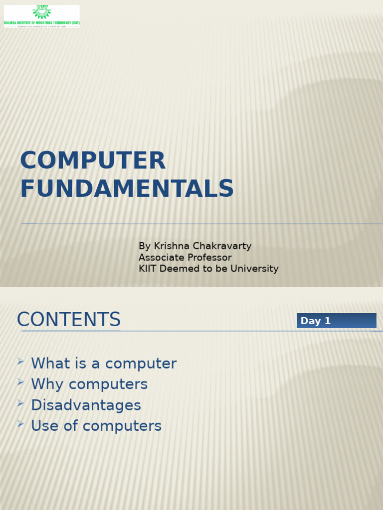 1 Computer Fundamentals - Introduction | PDF | Computer Program ...