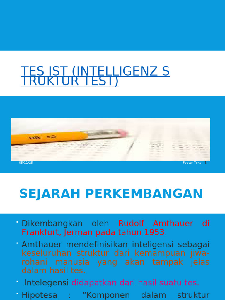 Sejarah dan Tujuan Tes IST | PDF