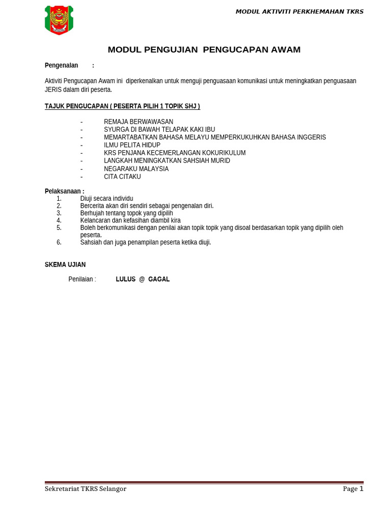 Modul Pengucapan Awam | PDF