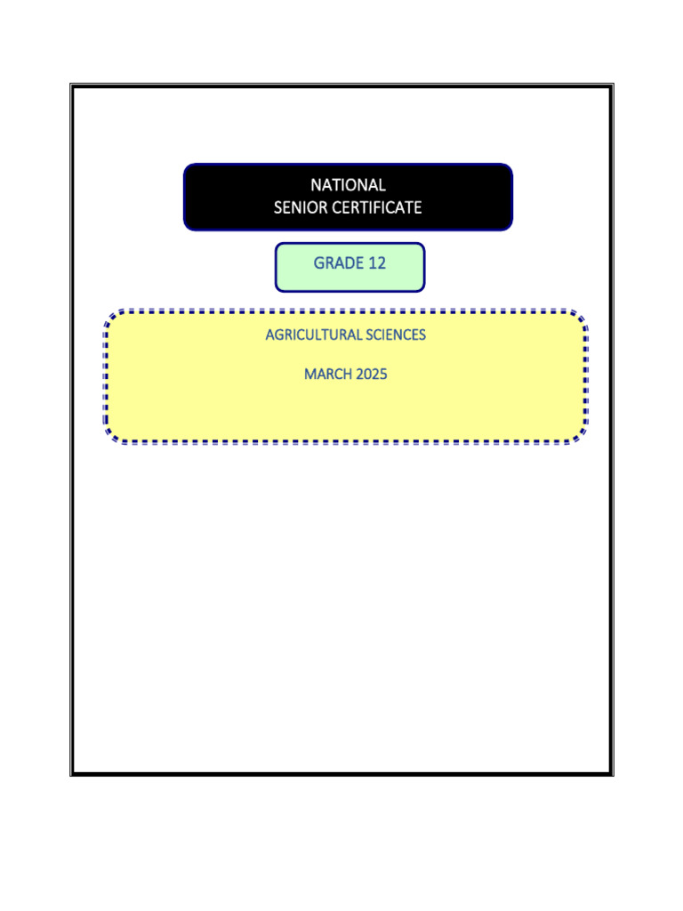 2025 Marct Agricultural Science Grade 12 MEMO | PDF | Ovary