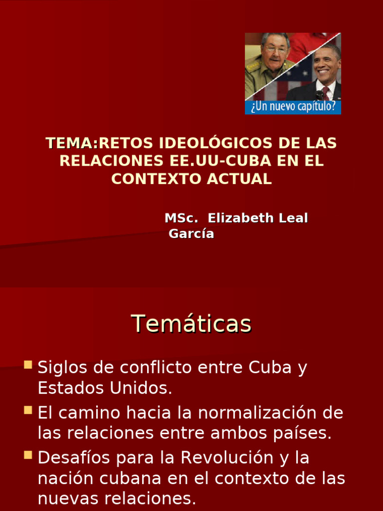 TEMA RELACIONES CUBA -EU | PDF | Cuba | Los Estados Unidos
