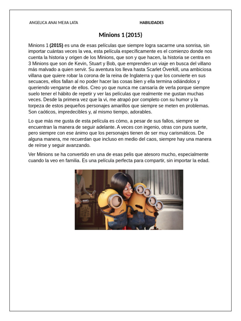 Minions - Peli | PDF