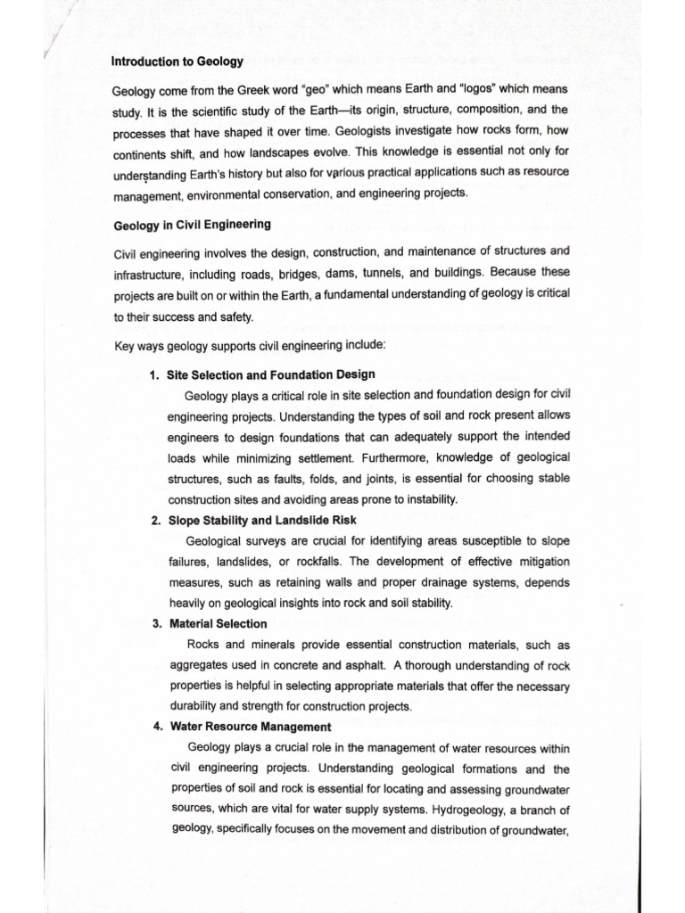 Geology Written Repory | PDF