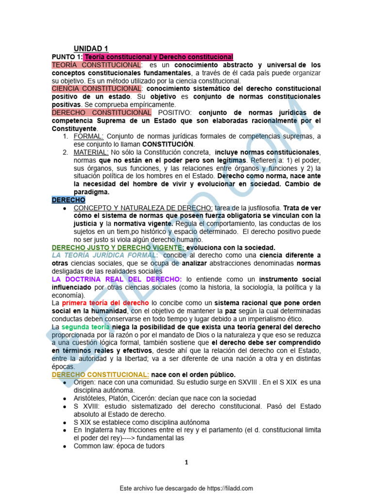 Resumen Forno Consti 1 | PDF | Constitución | Estado (política)