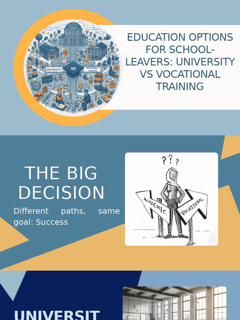Education Options For School-Leavers University Vs Vocational Training ...