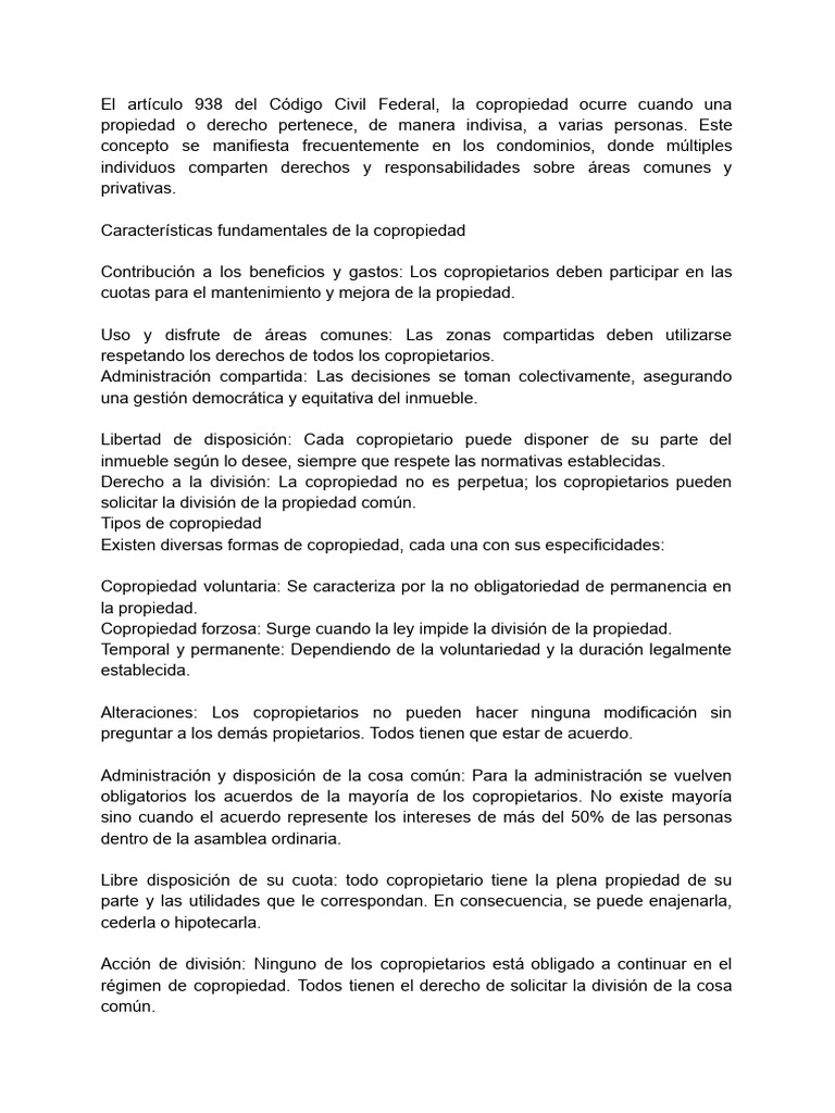 Entendiendo la Copropiedad en México | PDF | Condominio | Propiedad
