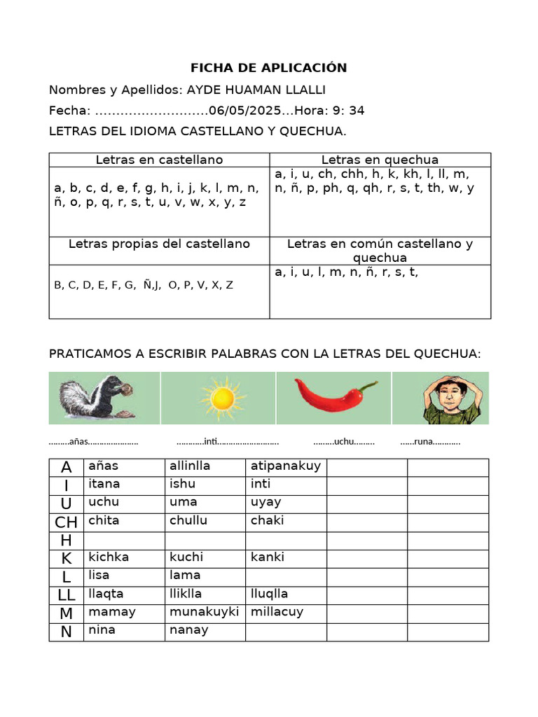 Fiorela López Alarcón quechua | PDF