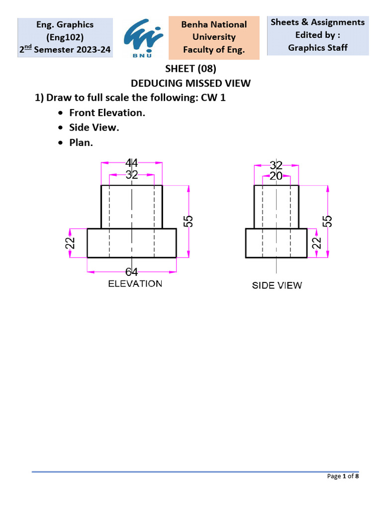 Sheet 08 Deducing Missed View | PDF | Graphics | Computing