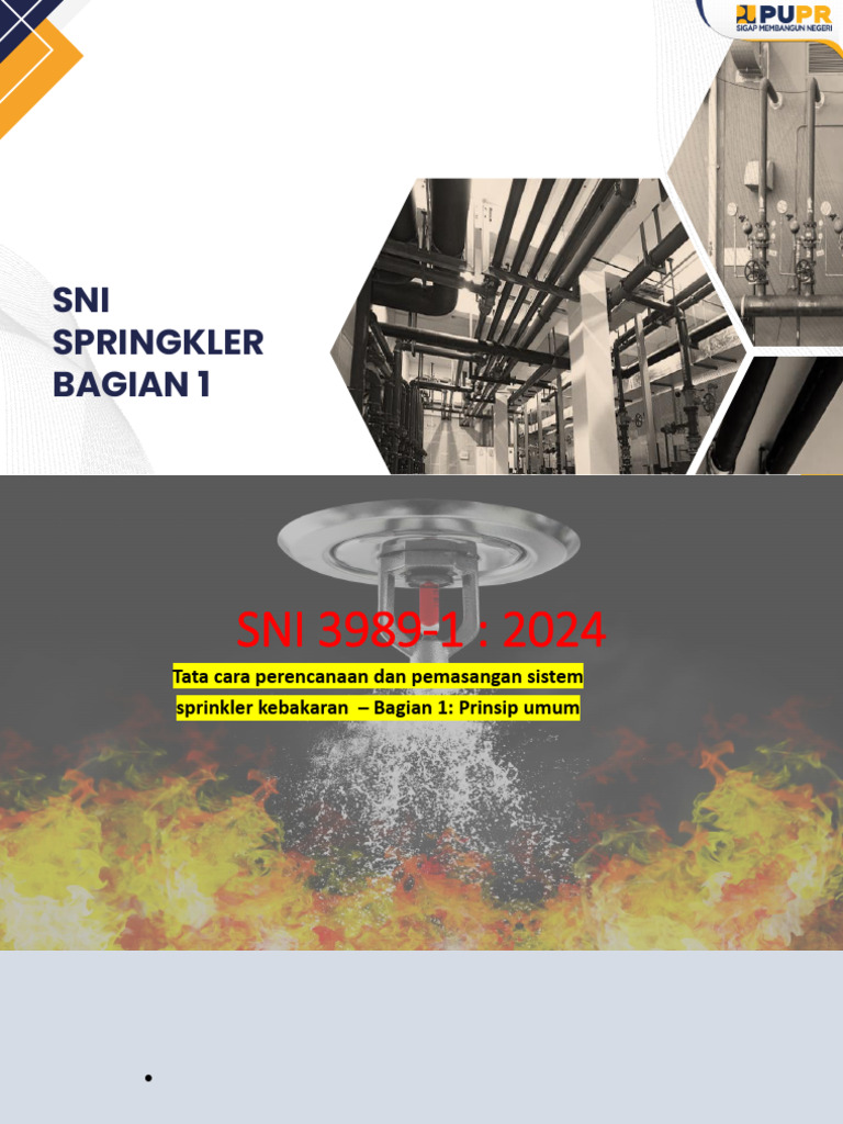 SNI 3989-1: Panduan Sistem Sprinkler 2024 | PDF