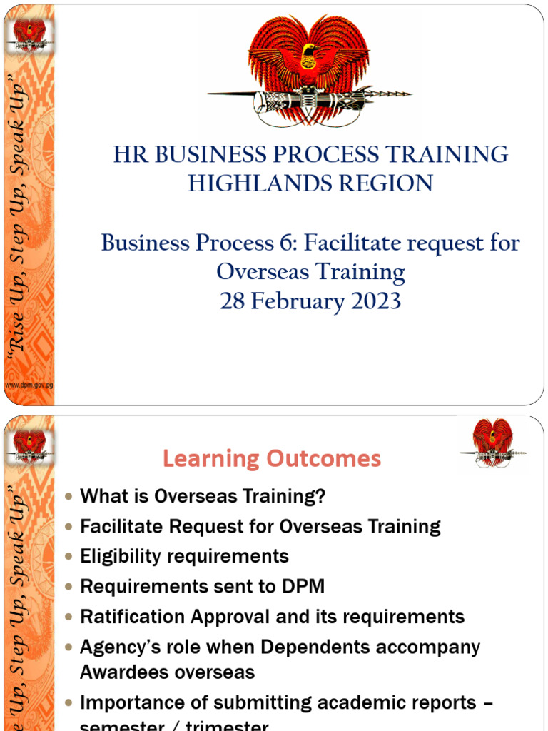 Overseas Training Facilitation Guide | PDF | Human Resource Management ...