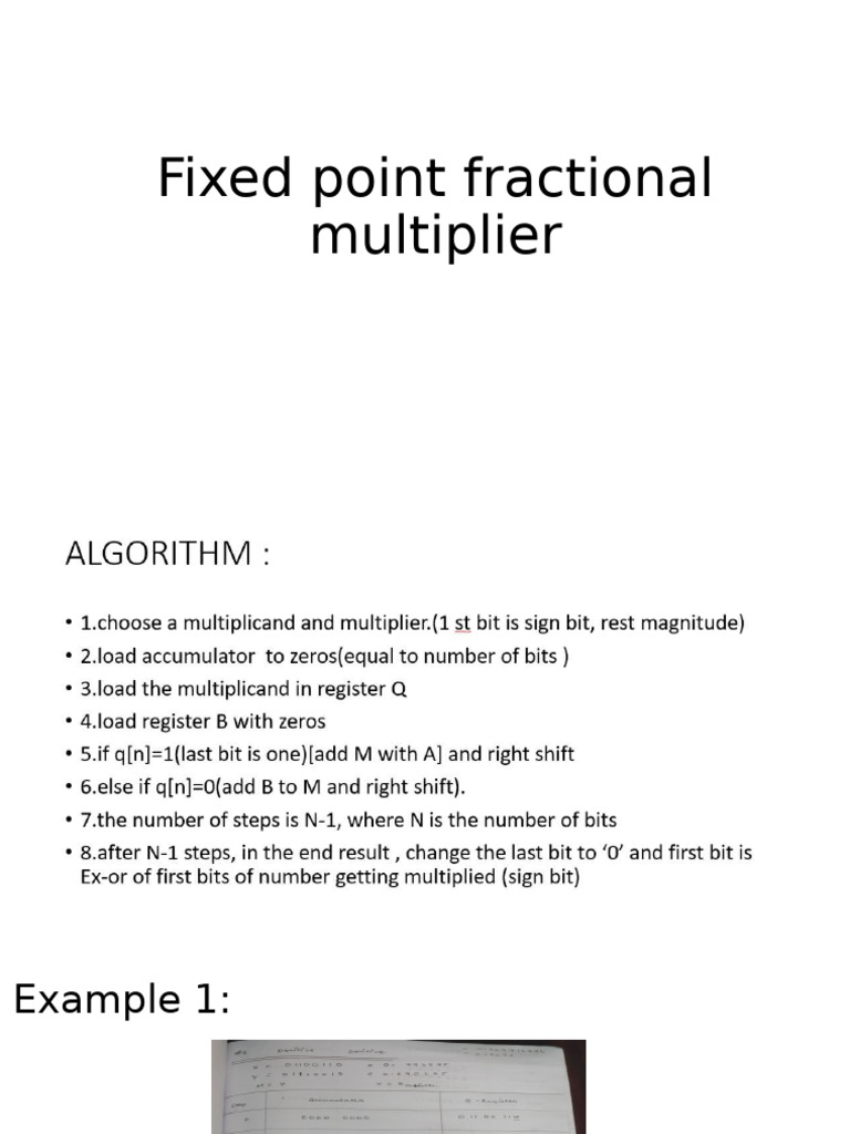 Fixed Point Multiplier | PDF