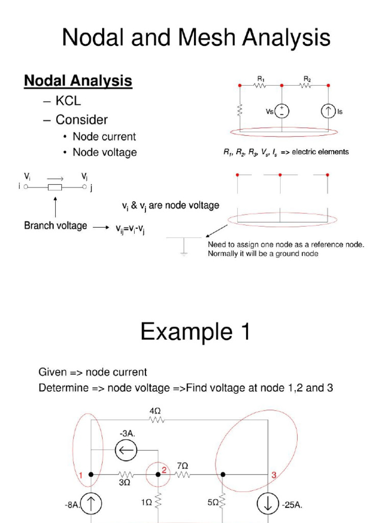 Nodal and Mesh Analysis | PDF