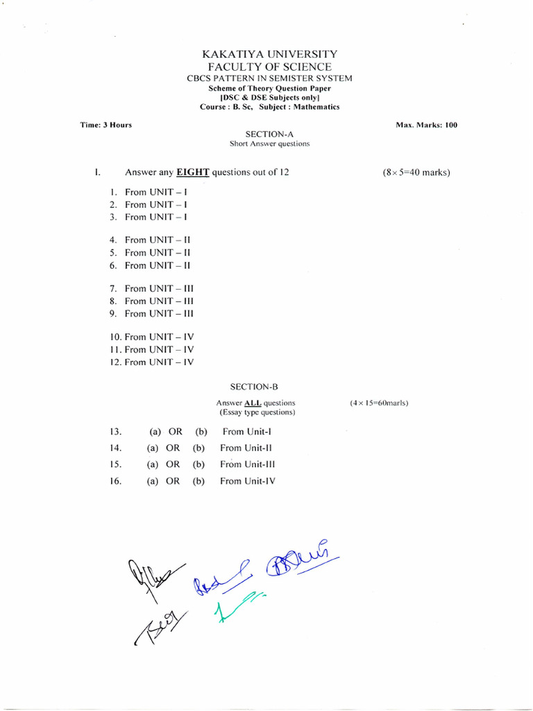 BSC Maths 1 Year | PDF