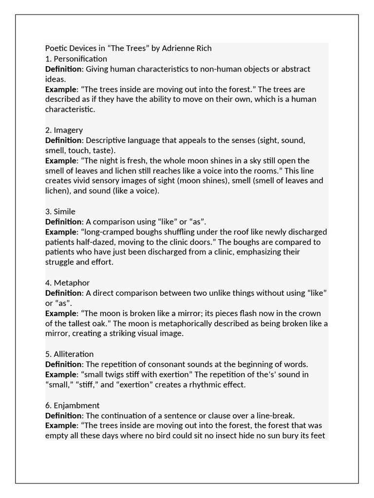 Poetic Devices in | PDF | Metaphor